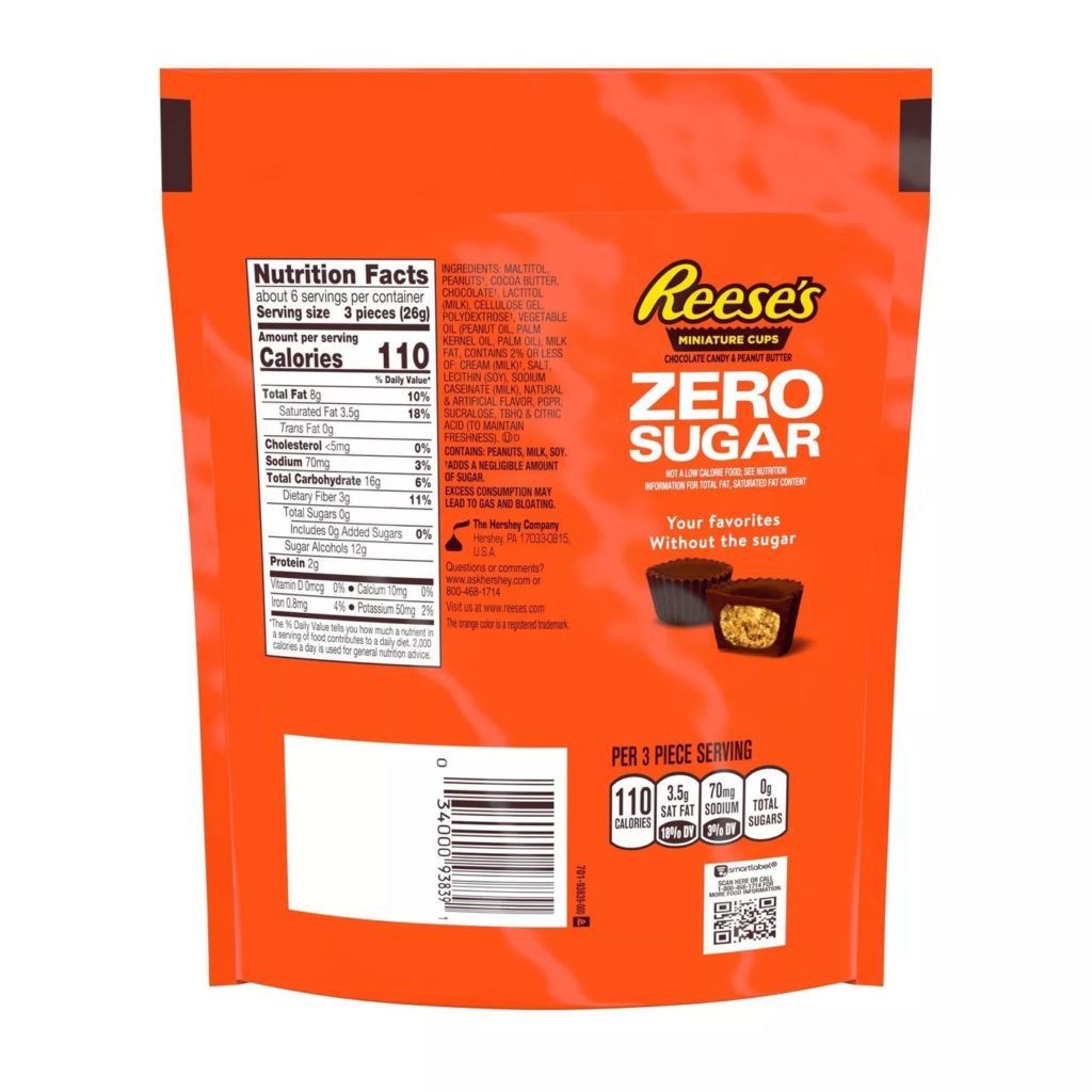 Zero Sugar Reeses Mini Peanut Butter Cups | Sugarless Delite