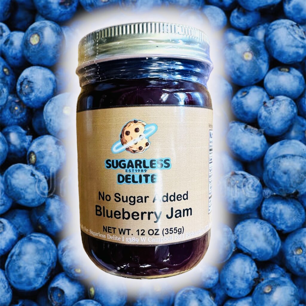 No Sugar Added Blueberry Jam | Sugarless Delite